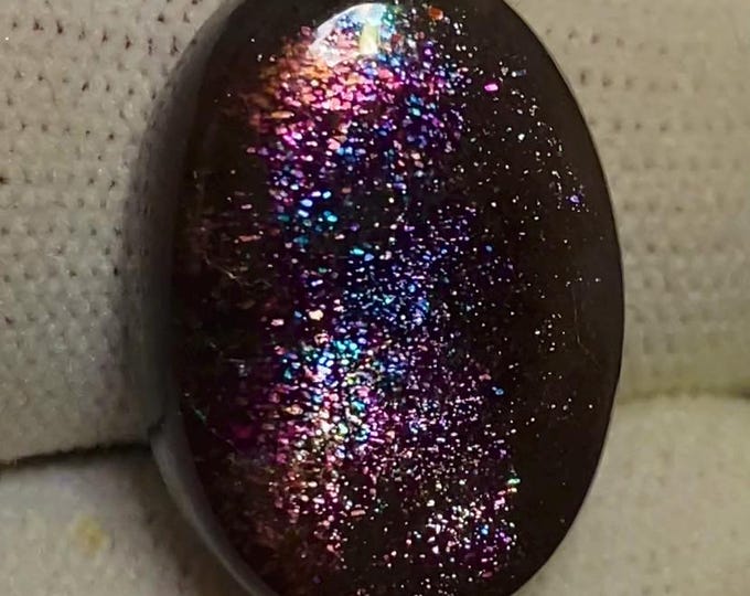 Natural Rainbow Purple Haze Lattice Sunstone Cabochon From Tanzania ...