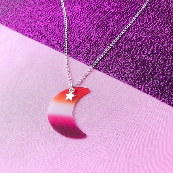 Moon Lesbian Pride Flag Etsy