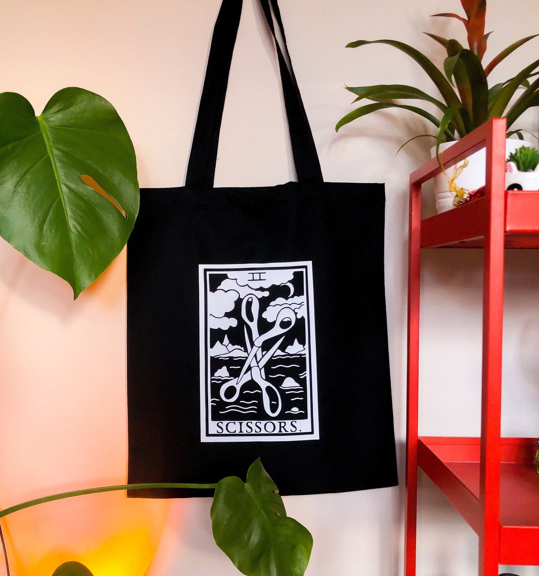 Scissors Tarot Card Tote Bag: Lesbian Pride, Witchy WLW - Etsy UK