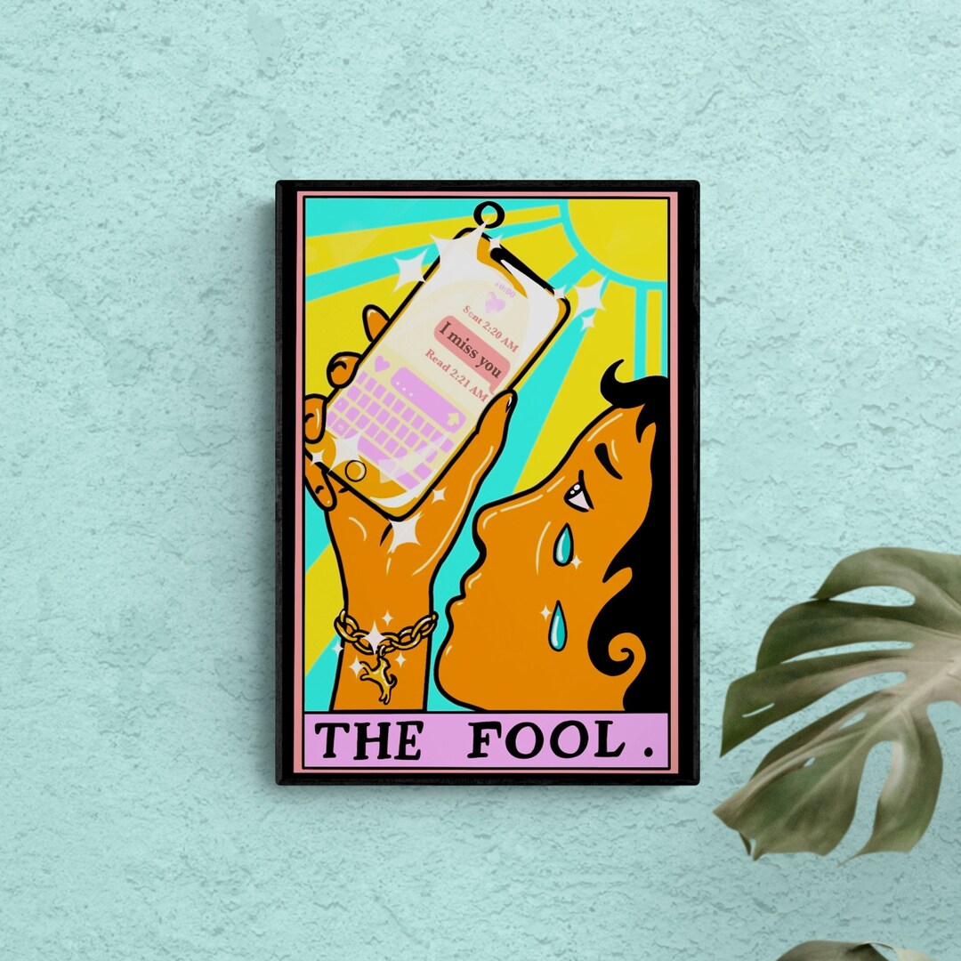 The Fool Tarot Card Art Print: Funny Parody, Imessage Art - Etsy