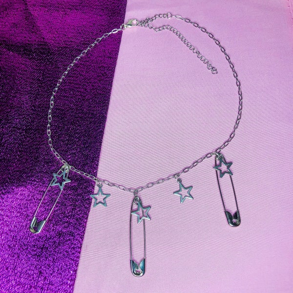 Safety Pin Necklace - Etsy