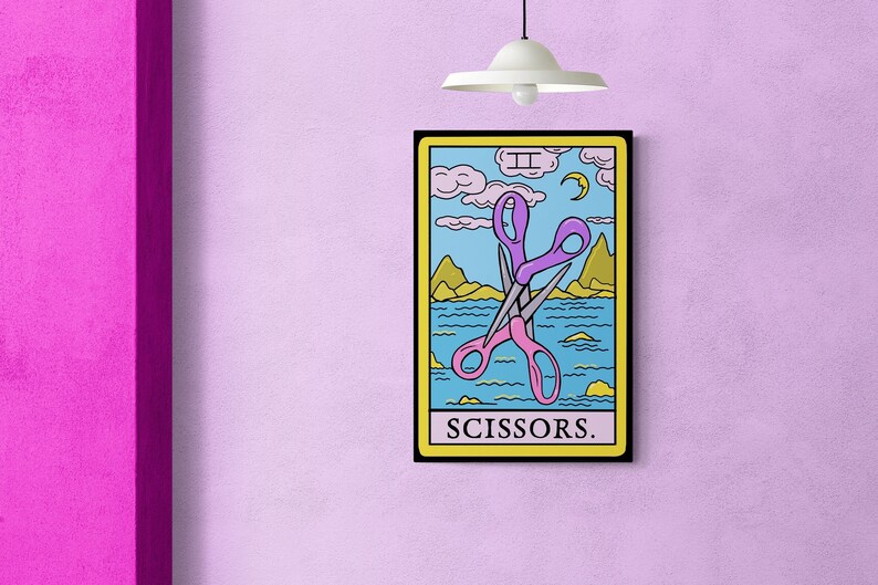 Scissors Tarot Card Art Two Scissors Lesbian Pride Digital - Etsy
