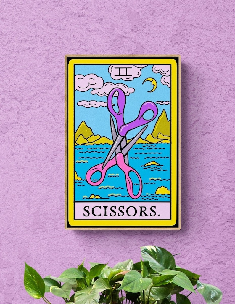 Scissors Tarot Card Art Two Scissors Lesbian Pride Digital - Etsy