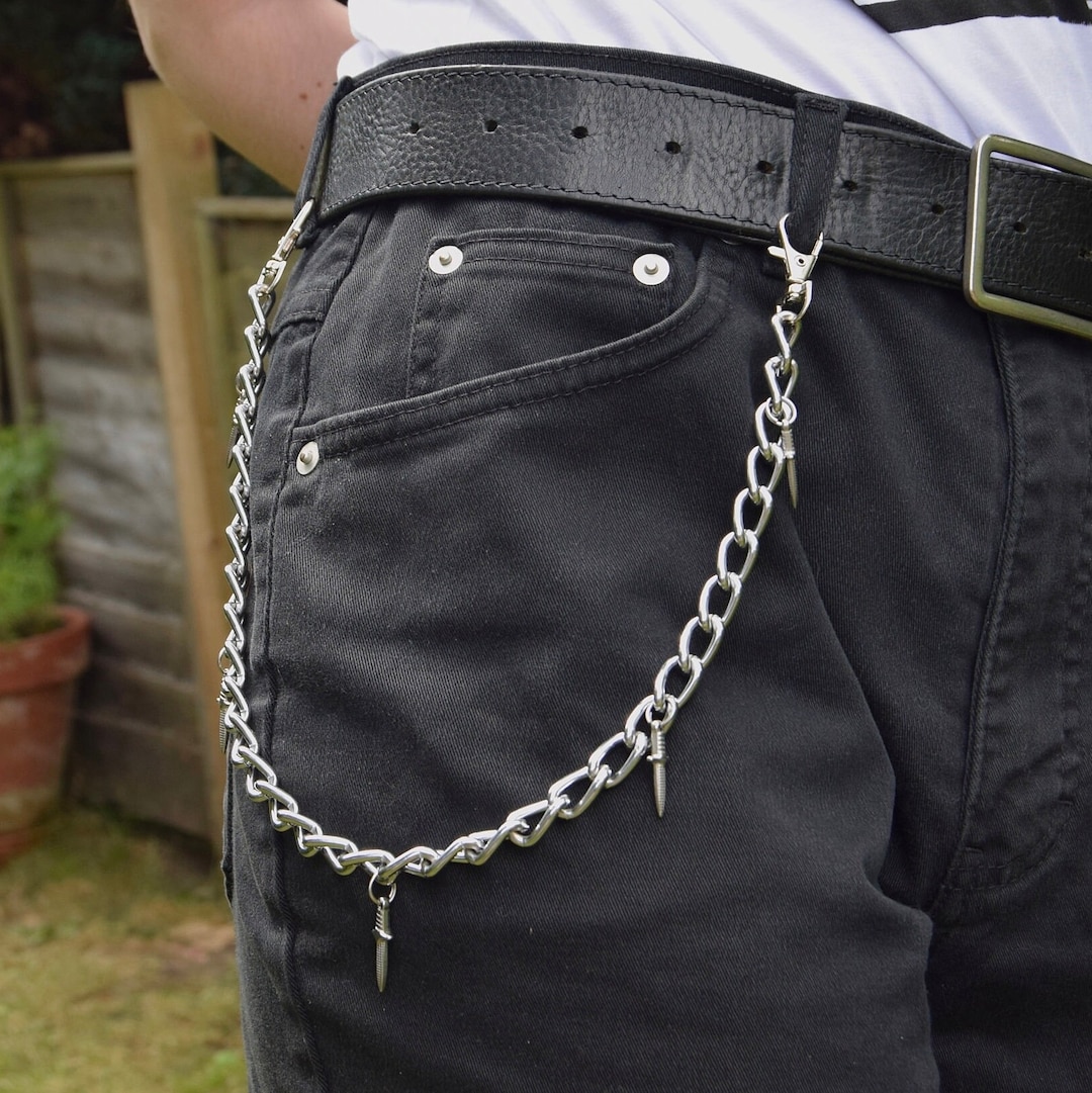 Jean Chain With Dagger Sword Charms | Chain Belt, Pants Chain, Wallet ...