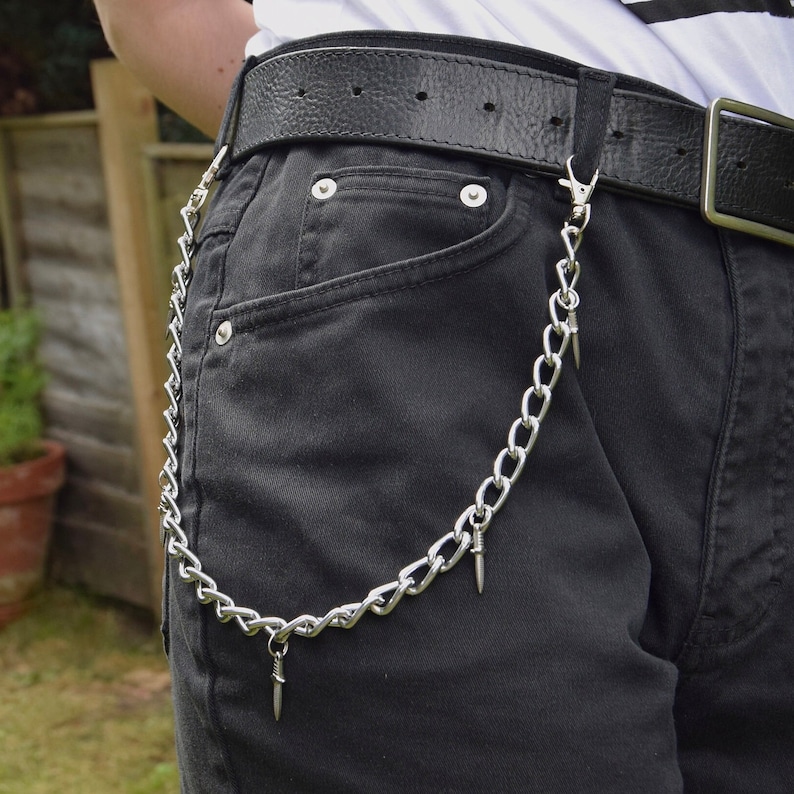 Jean Chain With Dagger Sword Charms | Chain Belt, Pants Chain, Wallet ...