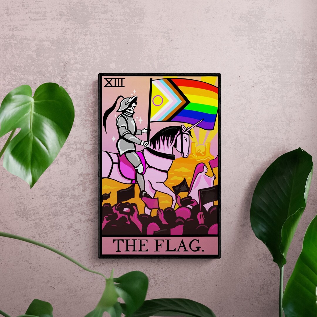 Progress Pride Flag Tarot Card Art Print (digital Download) - Etsy