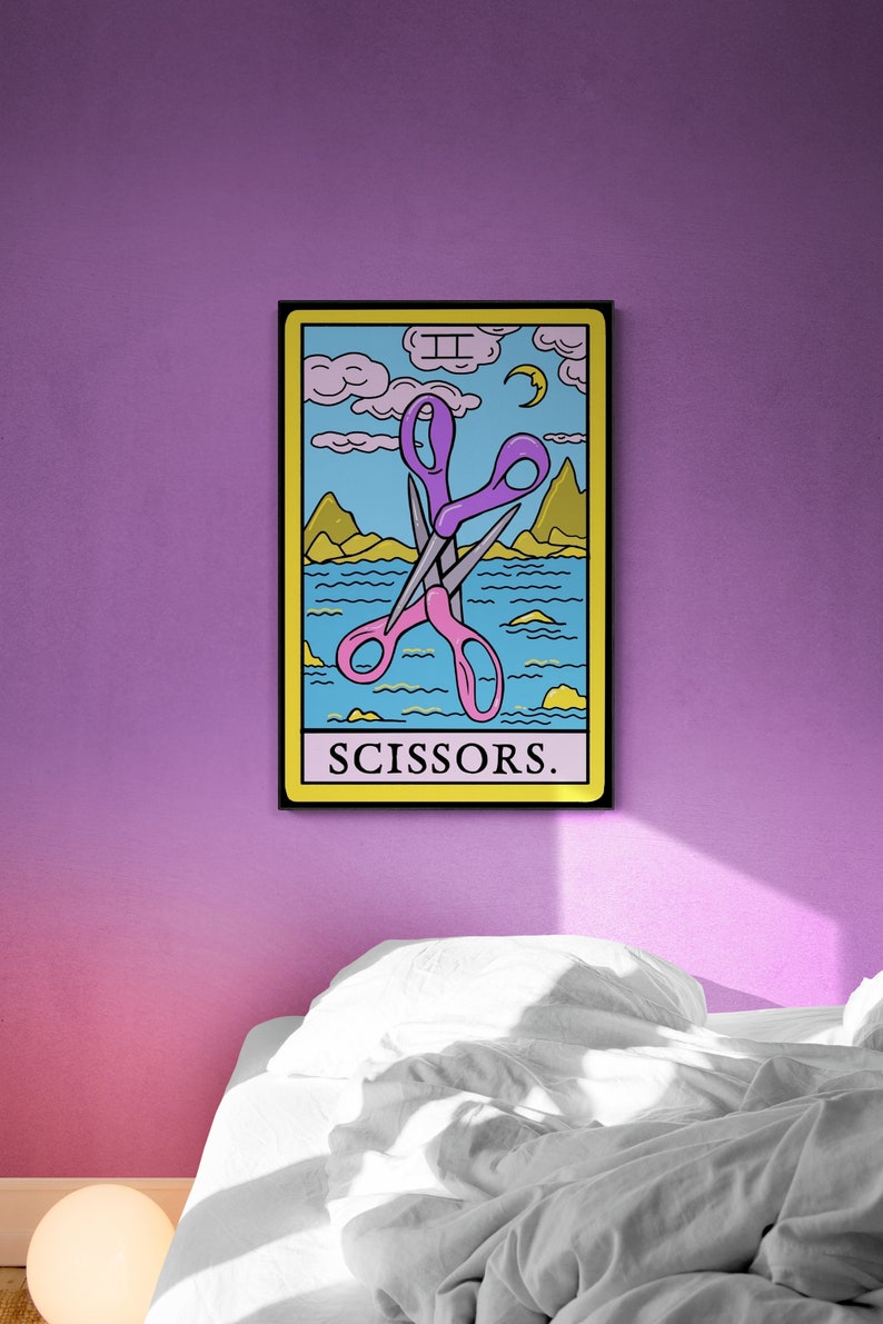Scissors Tarot Card Art Two Scissors Lesbian Pride Digital - Etsy