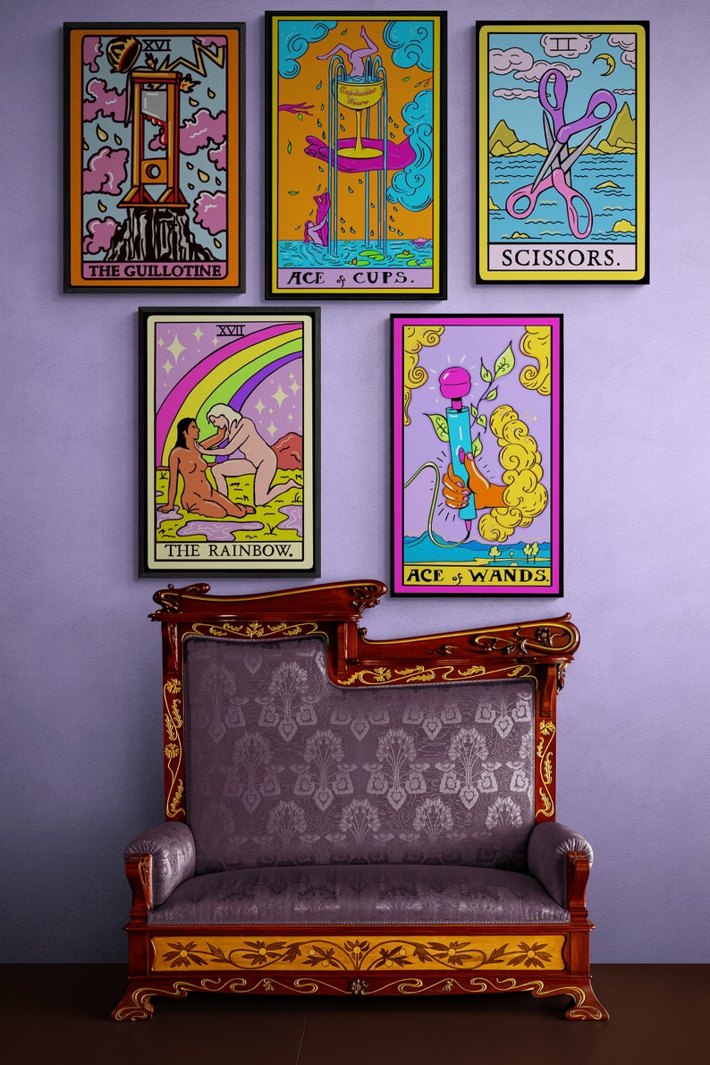 Scissors Tarot Card Art Two Scissors Lesbian Pride Digital - Etsy