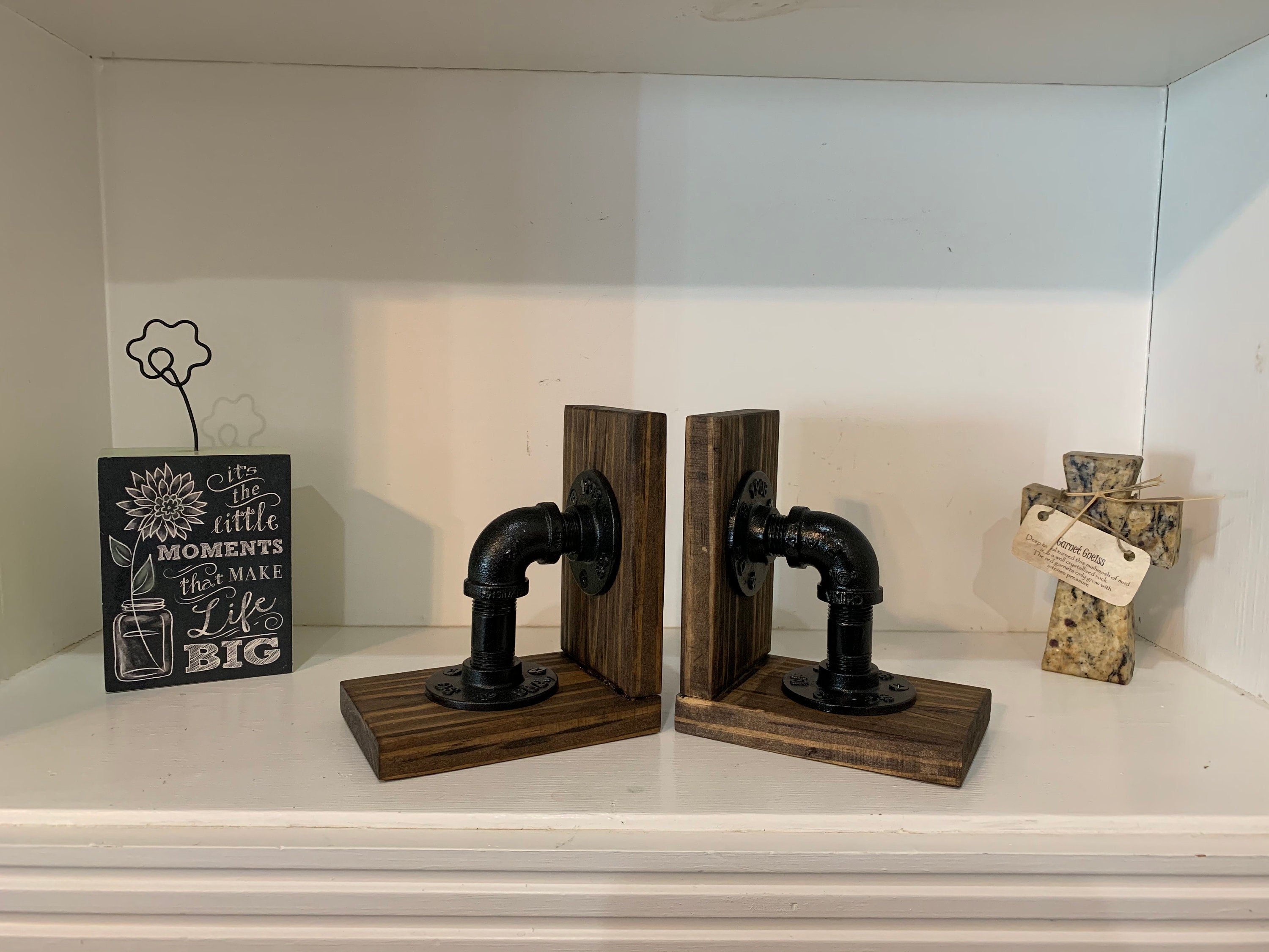 Industrial Pipe Bookend - Etsy