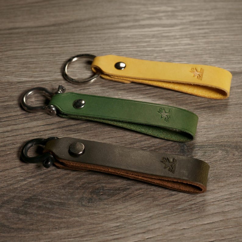 Personalized Leather Keychain / Message, Phrase, Initials, Name, Etc ...