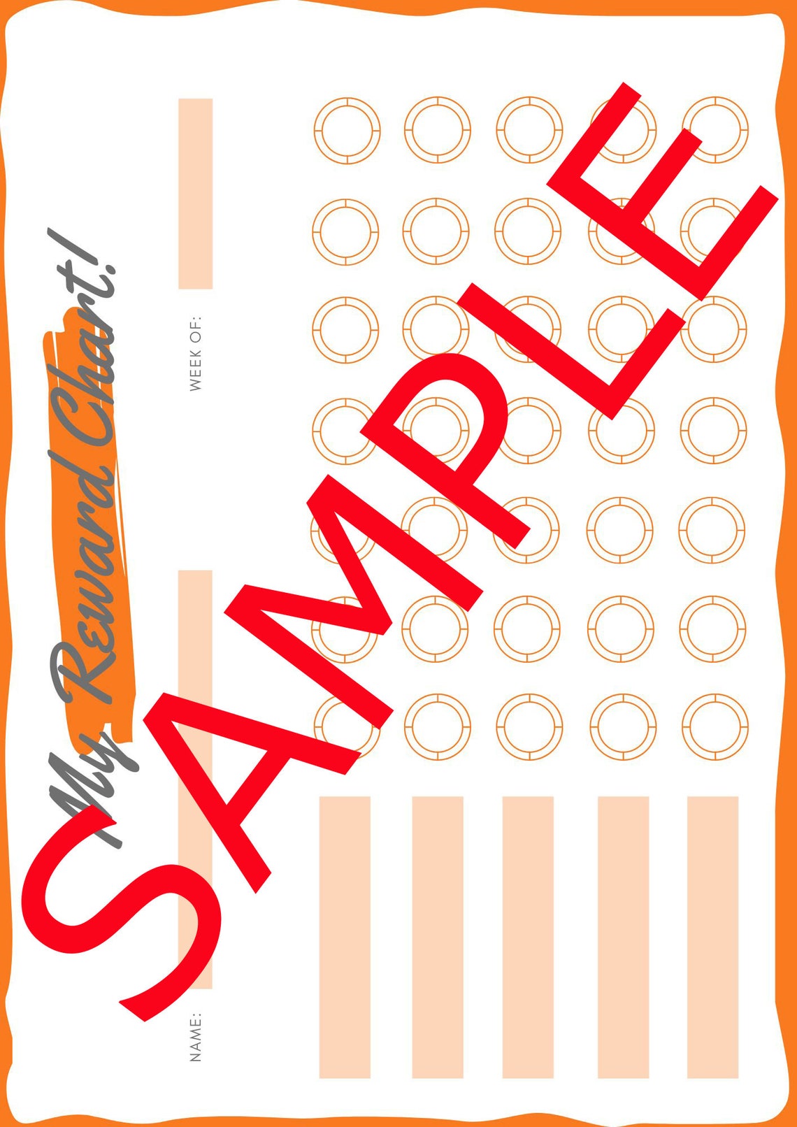 Reward Chart for Kids Printable Instant Download Printable Reward Chart ...