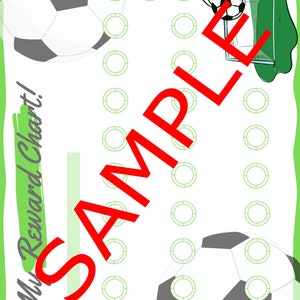 Printable Reward Chart for Kids Behaviour Chart Football Reward ...