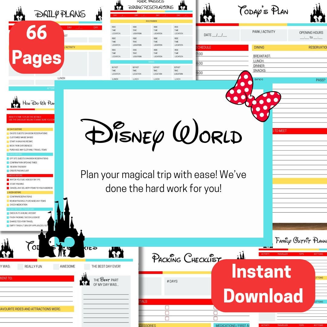 Printable Disneyworld Wdw Planner Florida Planner 2026 Orlando Planner ...