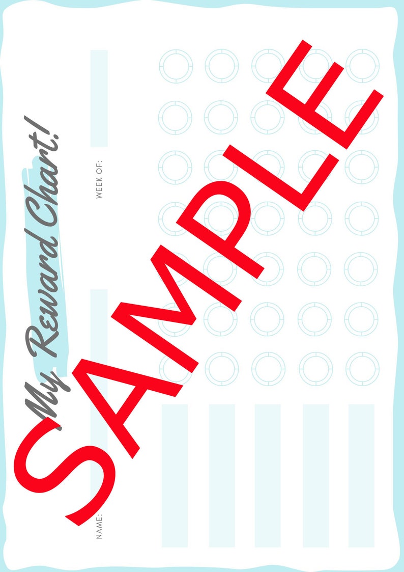 Reward Chart for Kids Printable Instant Download Printable Reward Chart ...