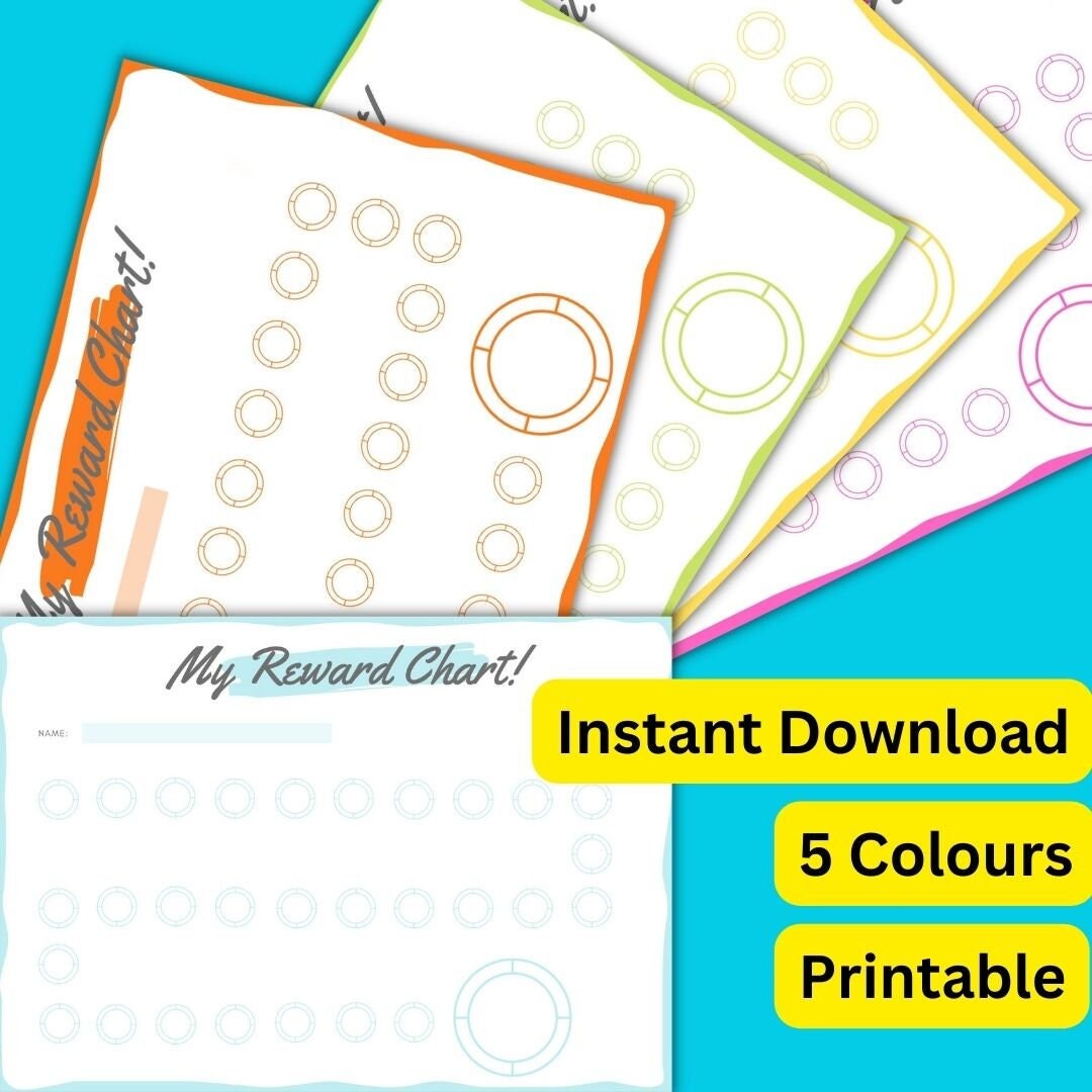 Reward Chart for Kids Behaviour Tracker Reward Chart Printable Reward ...