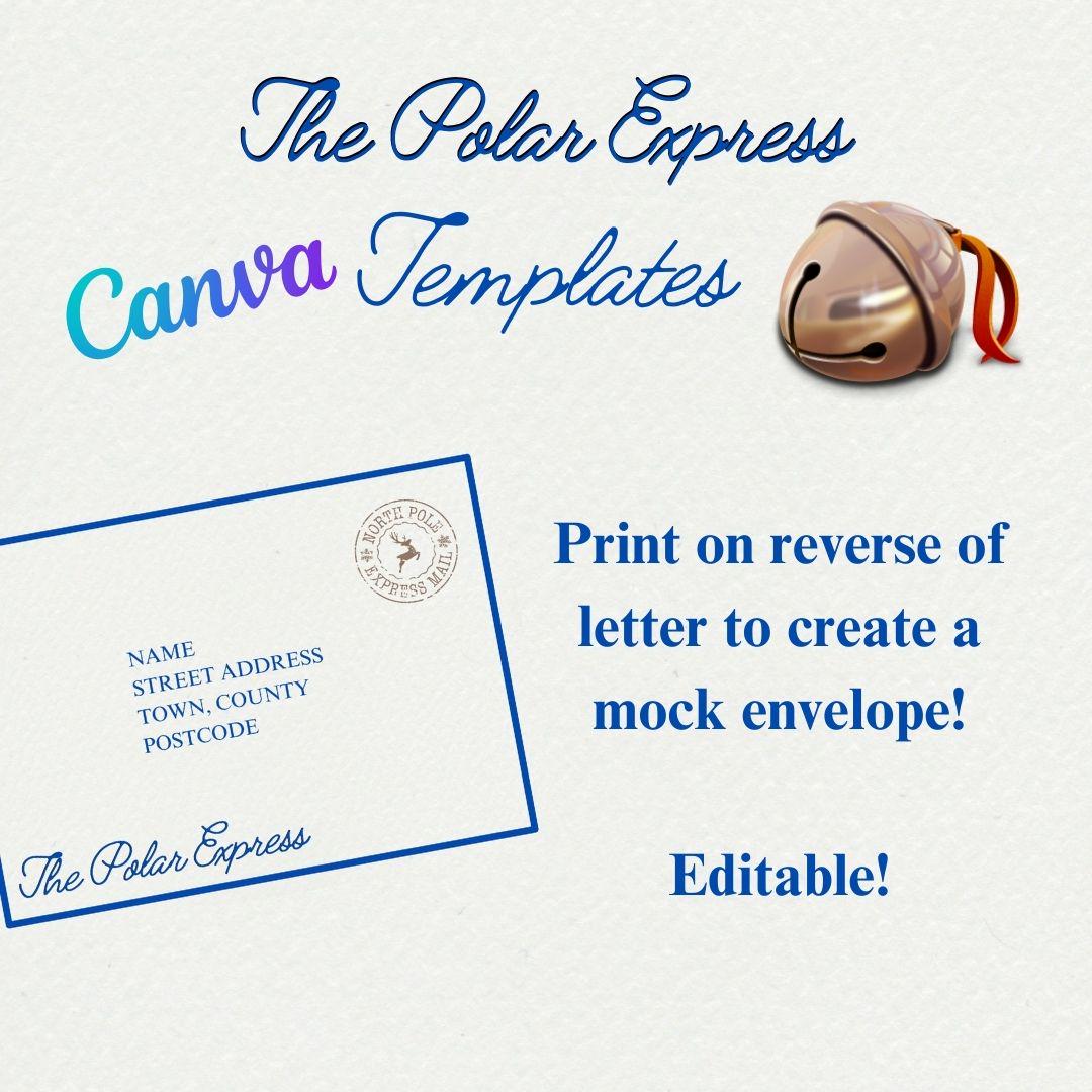 Personalised Polar Express Ticket Letter Editable Canva Template - Etsy