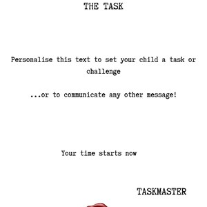 Junior Taskmaster Template Editable Taskmaster Task Gift Taskmaster ...
