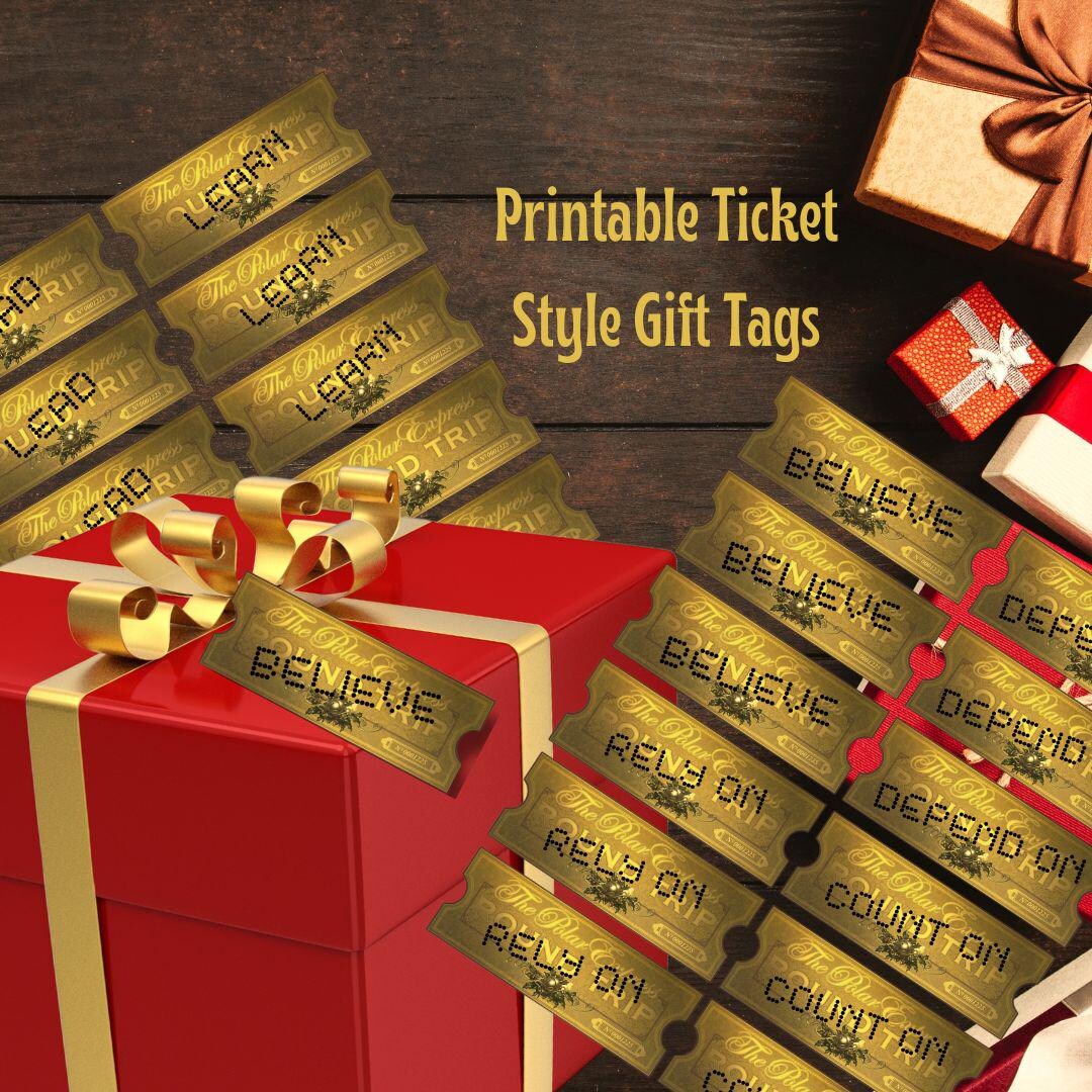 Printable Polar Express Gift Tags Gift Labels - Etsy