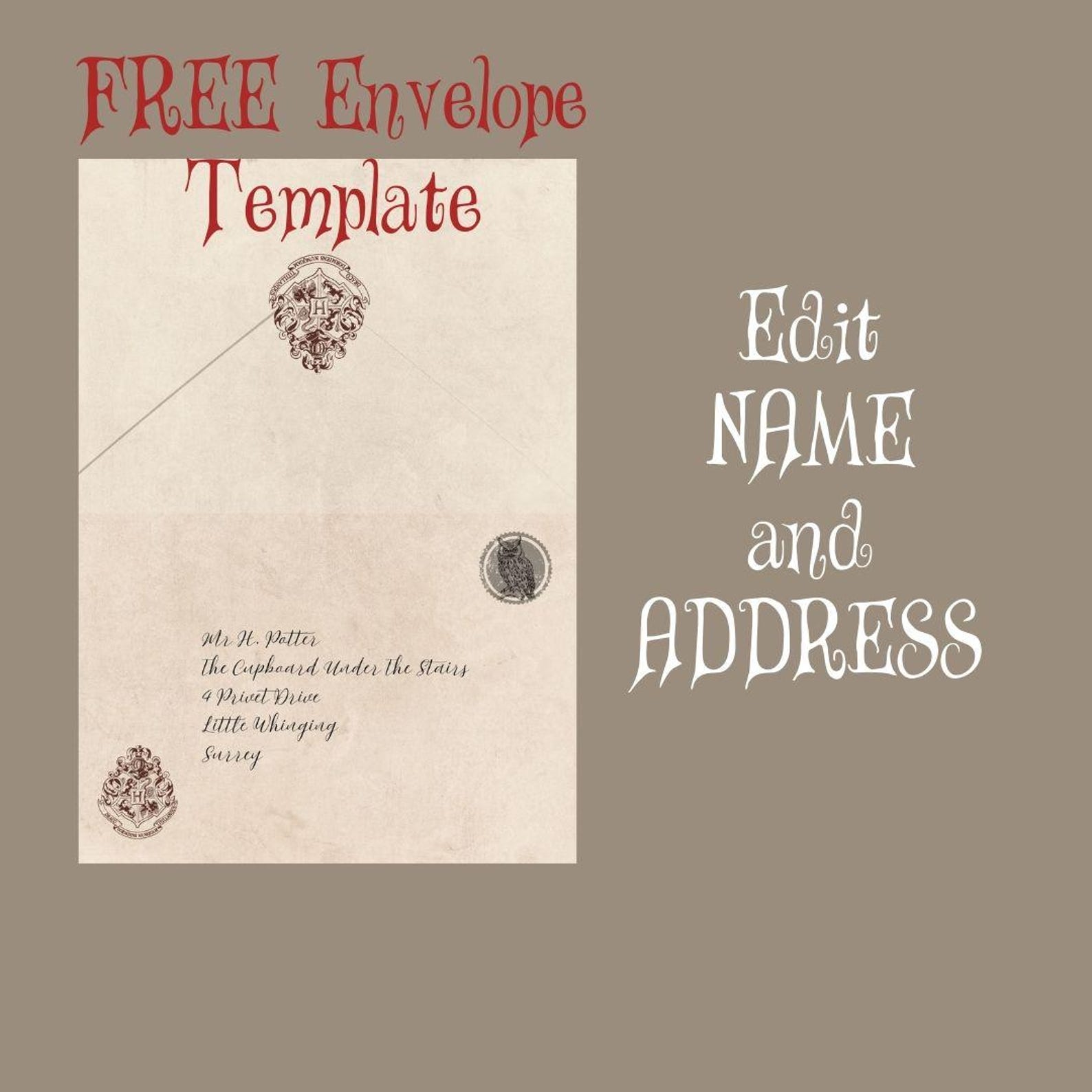 Wizarding World Ticket Potter Witchcraft and Wizardry Canva Template ...