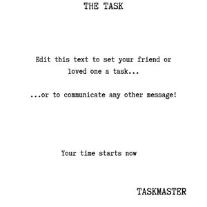 Taskmaster Template Editable Taskmaster Task Gift Taskmaster Canva ...