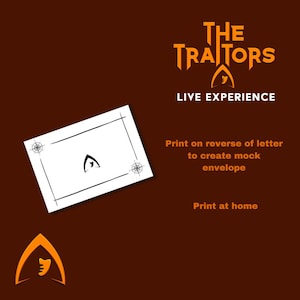 Personalised Traitors Live Invite Letter Traitors Live Experience ...