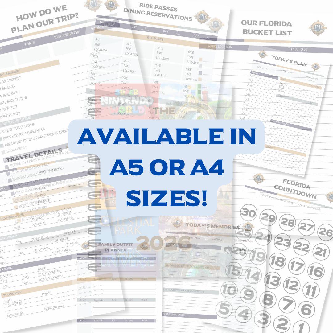 Personalised Epic Universe Orlando Planner Florida Planner Custom ...