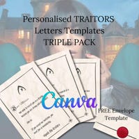 The Traitors Letter Canva Template Traitors Tv Show Gift Instant ...