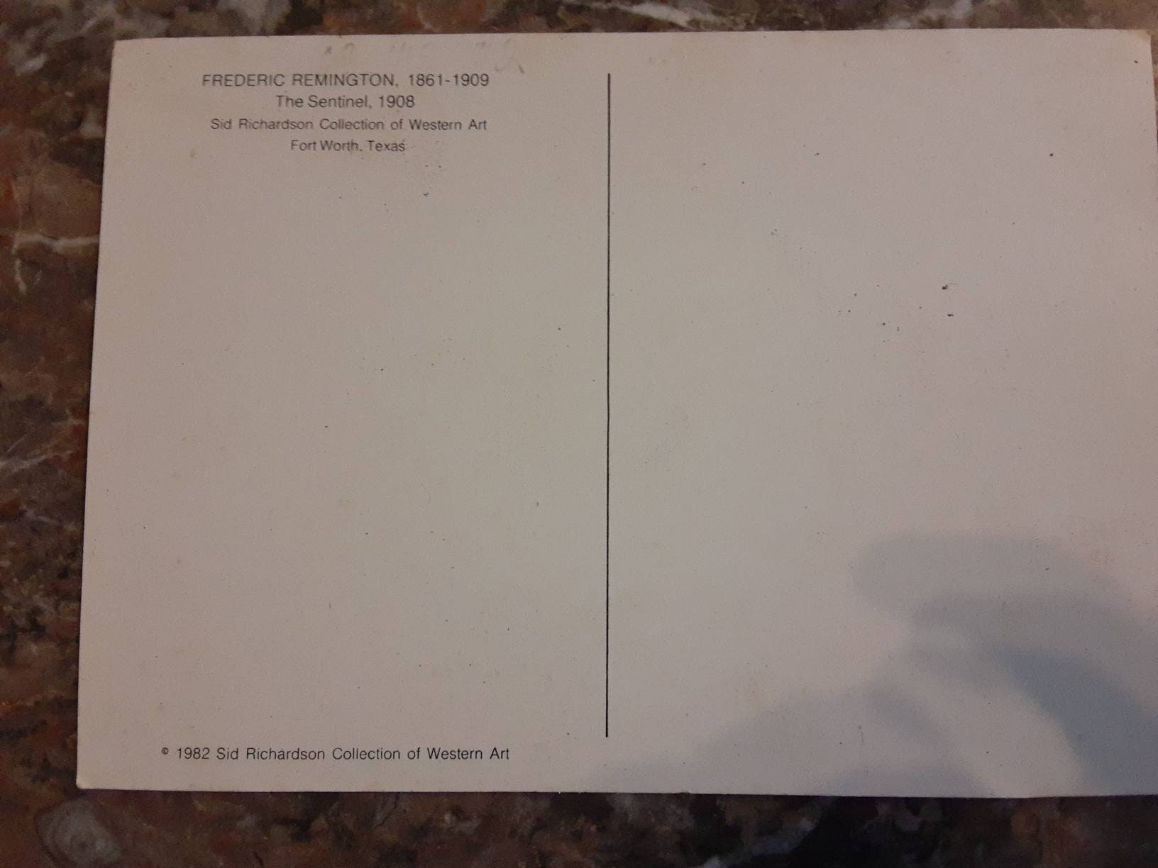 The Sentinel, 1982 Color Lithograph Art Postcard, by Frédéric Remington ...