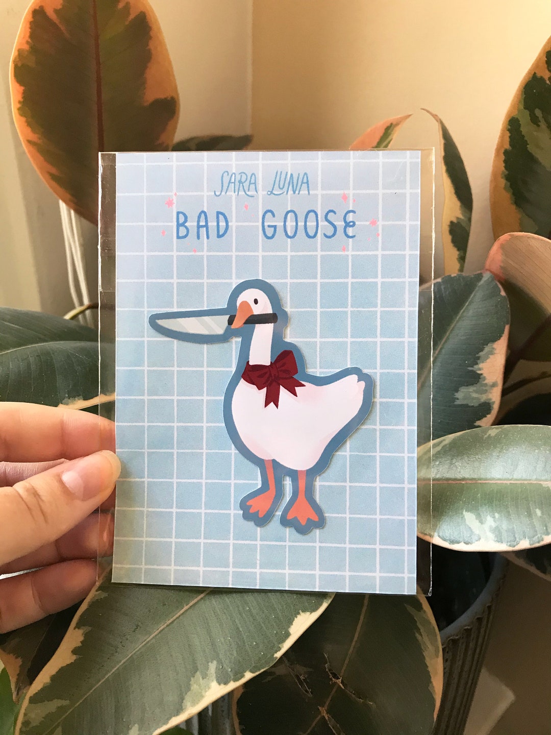 Bad Goose Illustrated Art Sticker - Etsy