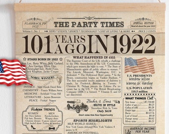 101 Birthday Poster - Etsy