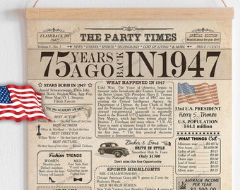 75th Birthday Newspaper - Etsy