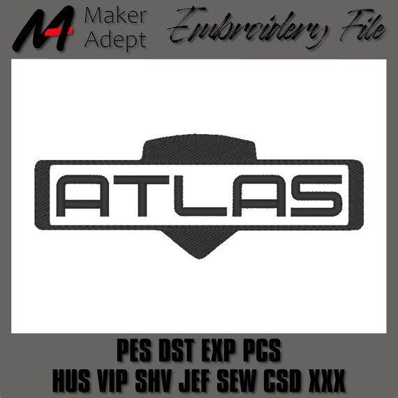 Atlas Logo Embroidery File | Etsy
