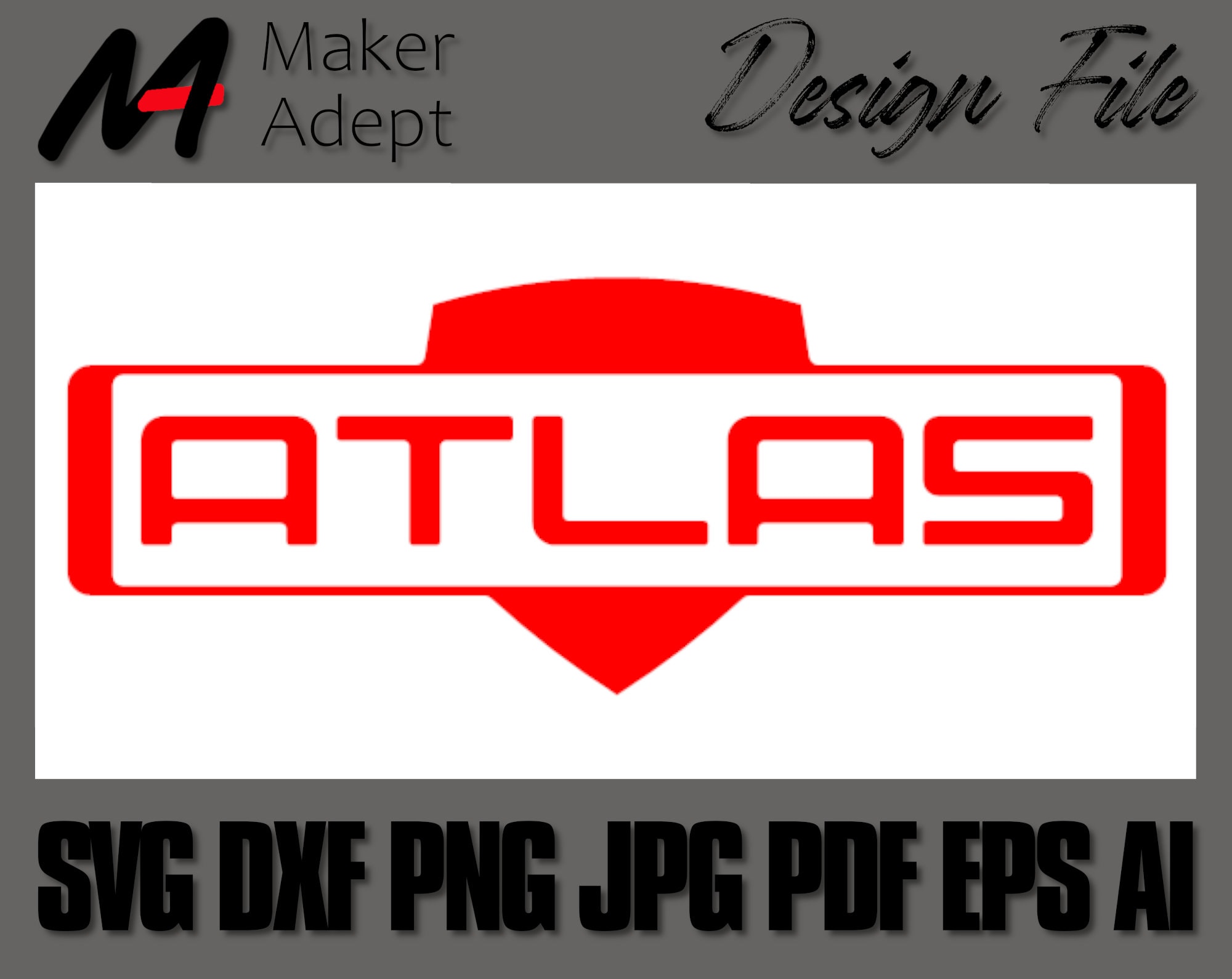 Borderlands Atlas Logo Design File - Etsy