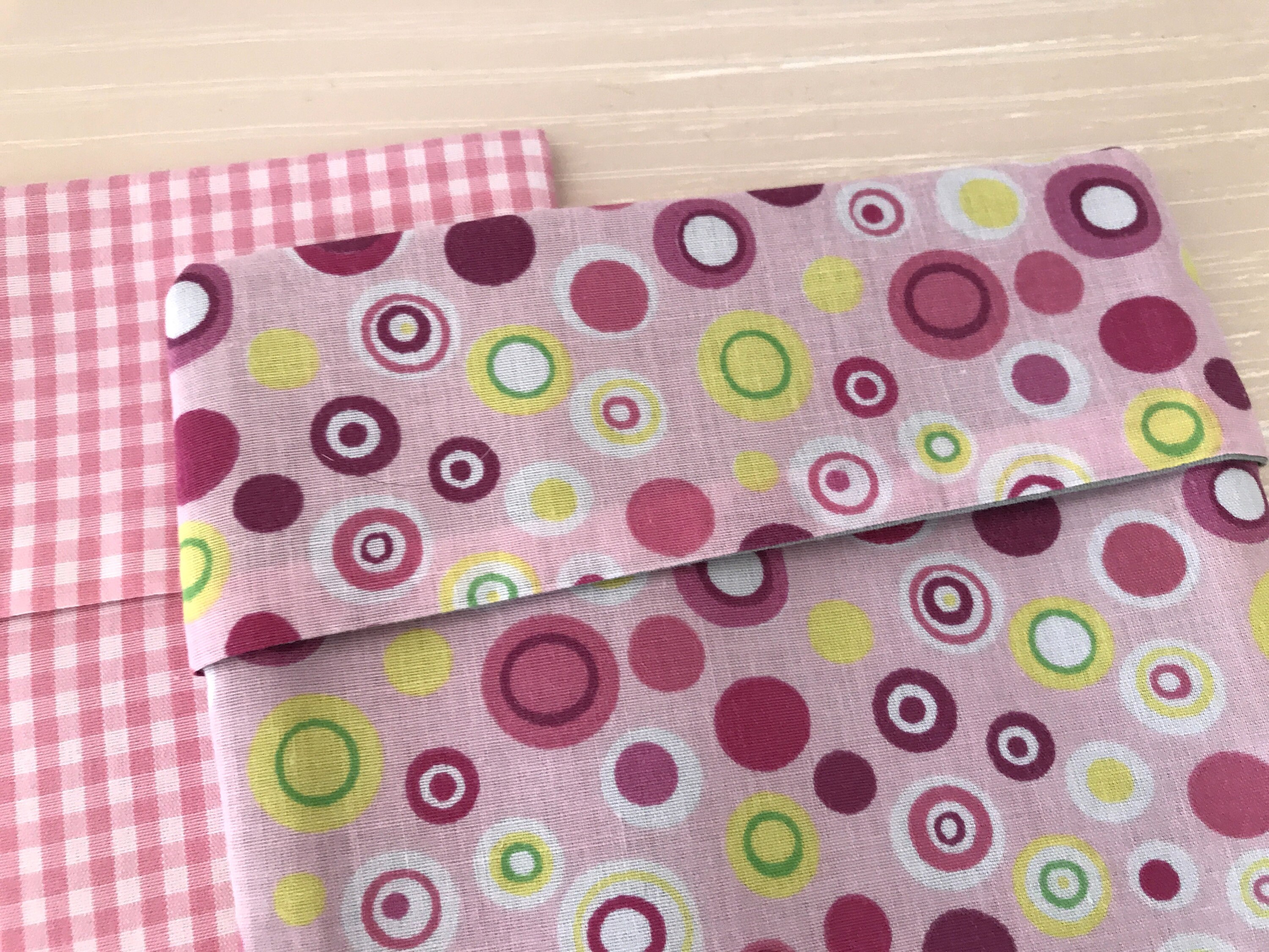 Set of 2 Small Fabric Bags in Pink, Multipurpose Pouch - Etsy