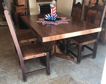 Walnut Kitchen Table - Etsy