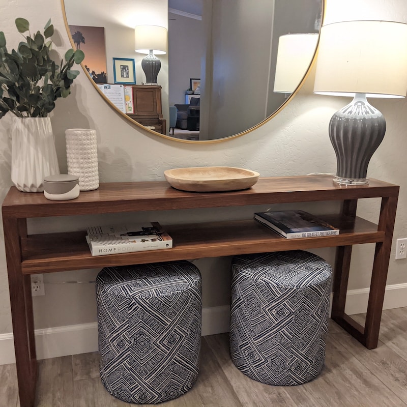 Walnut Entry Table - Etsy