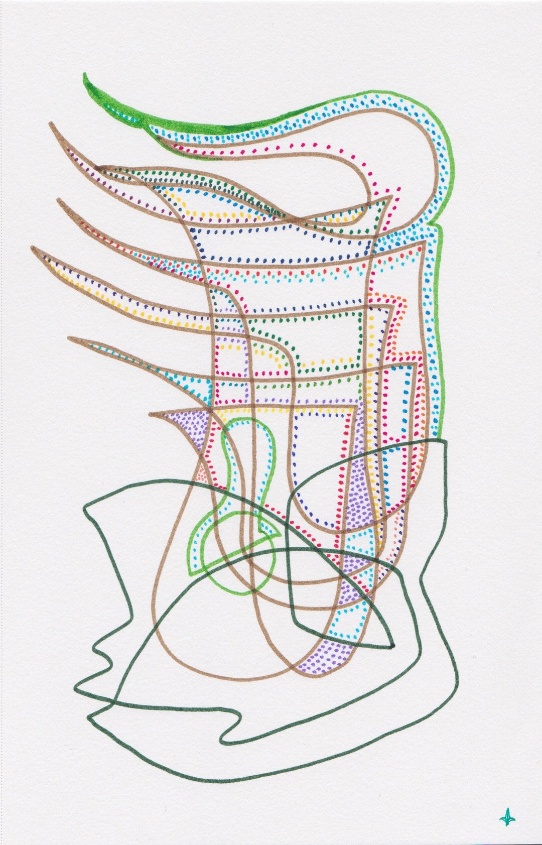 Original Abstract Marker Drawing(8.5" X 5.5"): "new Do" - Etsy