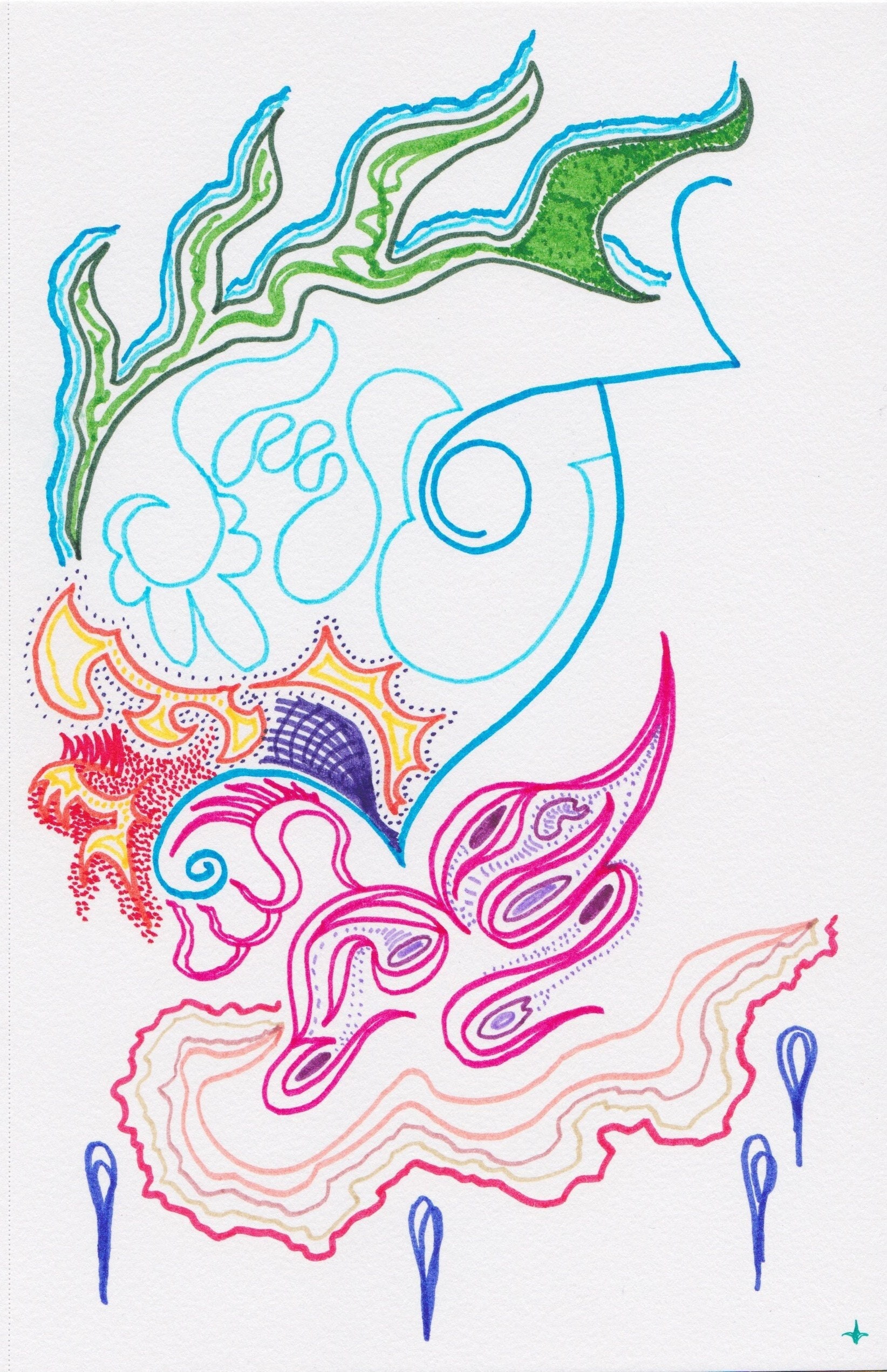 Original Abstract Marker Drawing(8.5
