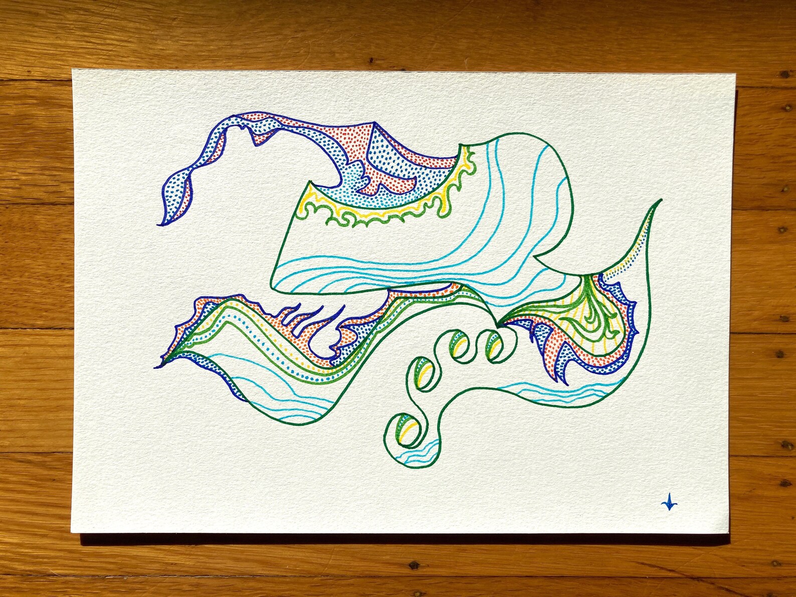 Original Abstract Marker Drawing(8.5" X 5.5"): "abstract 3" - Etsy