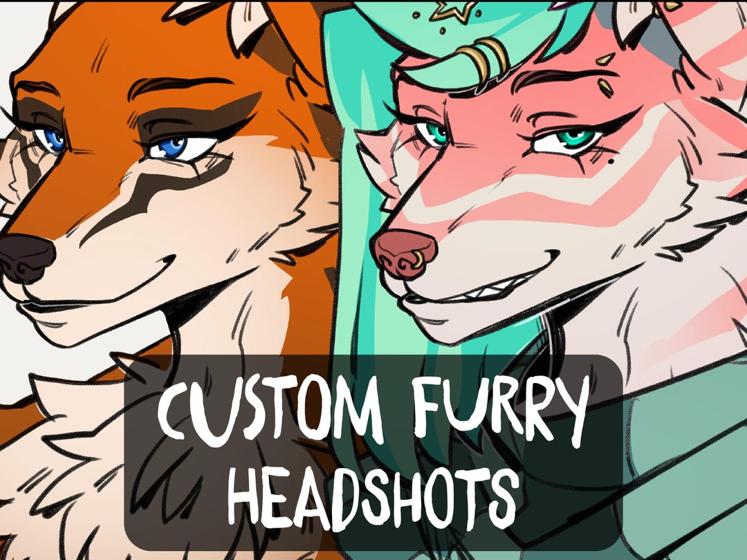 Custom Furry Portrait Commission | Digital Fursona Art OC | Original ...