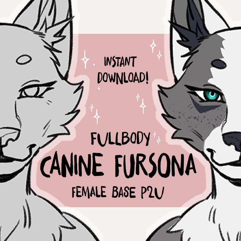 Wolf Fursona Base - Etsy