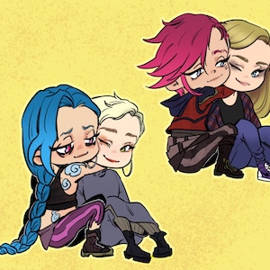 Arcane Lover YCH | Custom Chibi Hug Art, Personalized Character ...