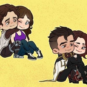 Arcane Lover YCH | Custom Chibi Hug Art, Personalized Character ...