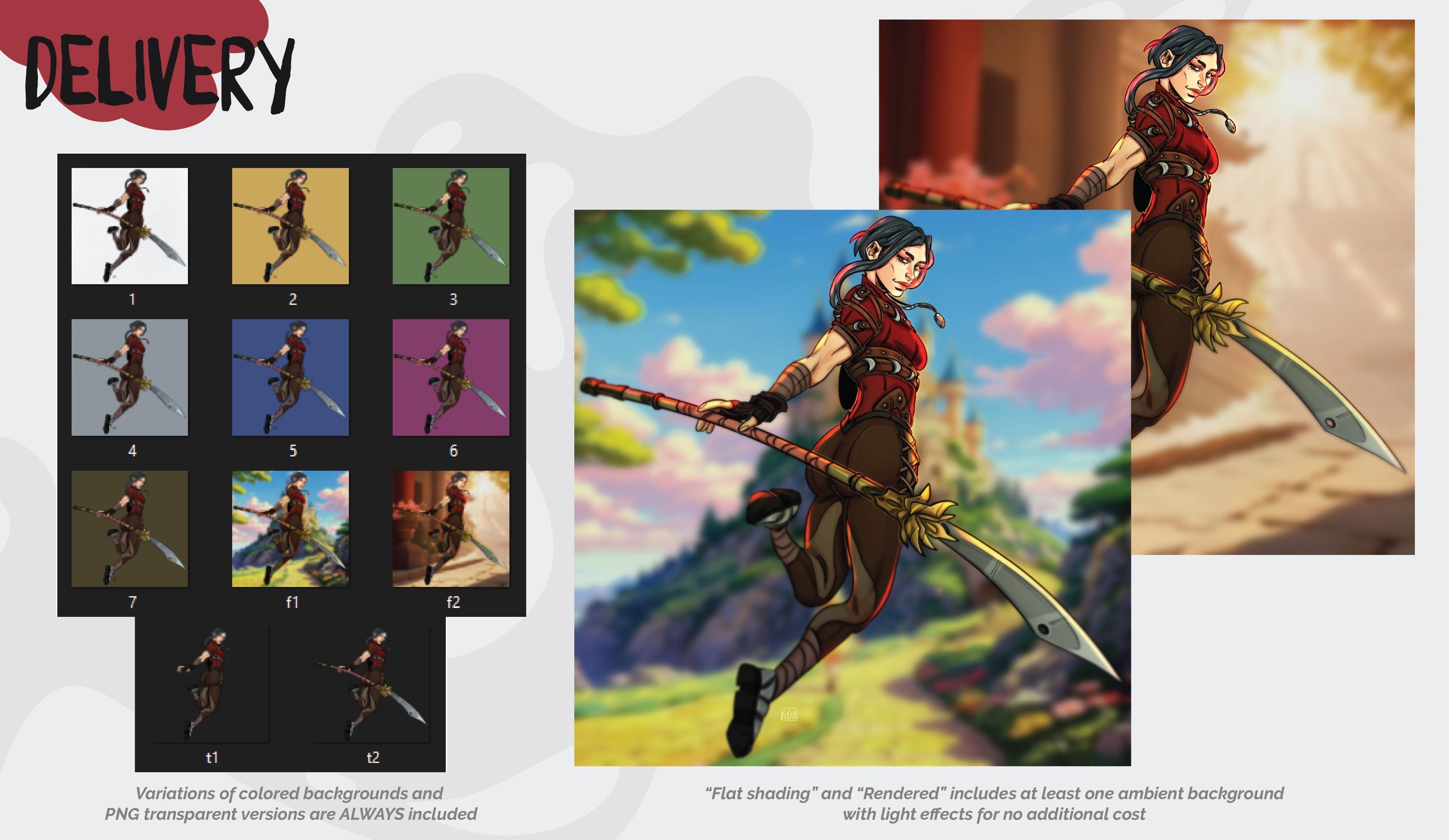Couple Art Commission | Custom Dnd Fantasy Illustration | Digital RPG ...