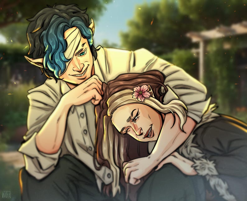 Couple Art Commission | Custom Dnd Fantasy Illustration | Digital RPG ...