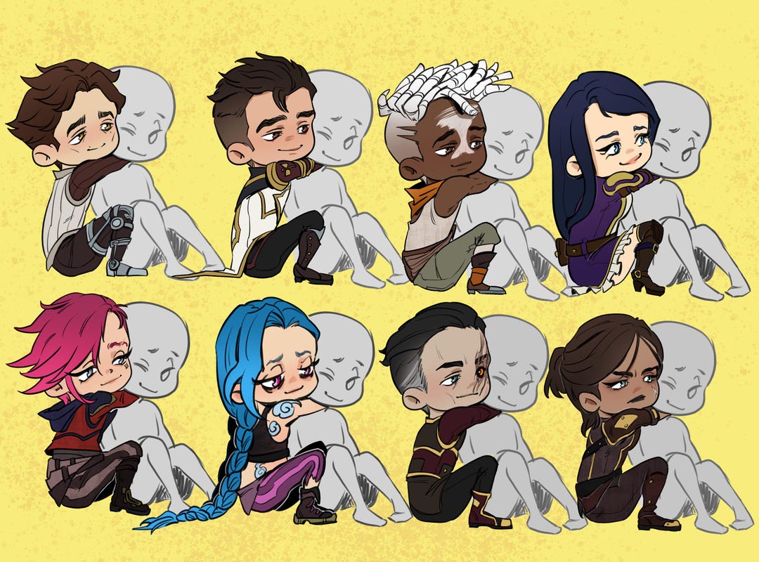 Arcane Lover YCH | Custom Chibi Hug Art, Personalized Character ...