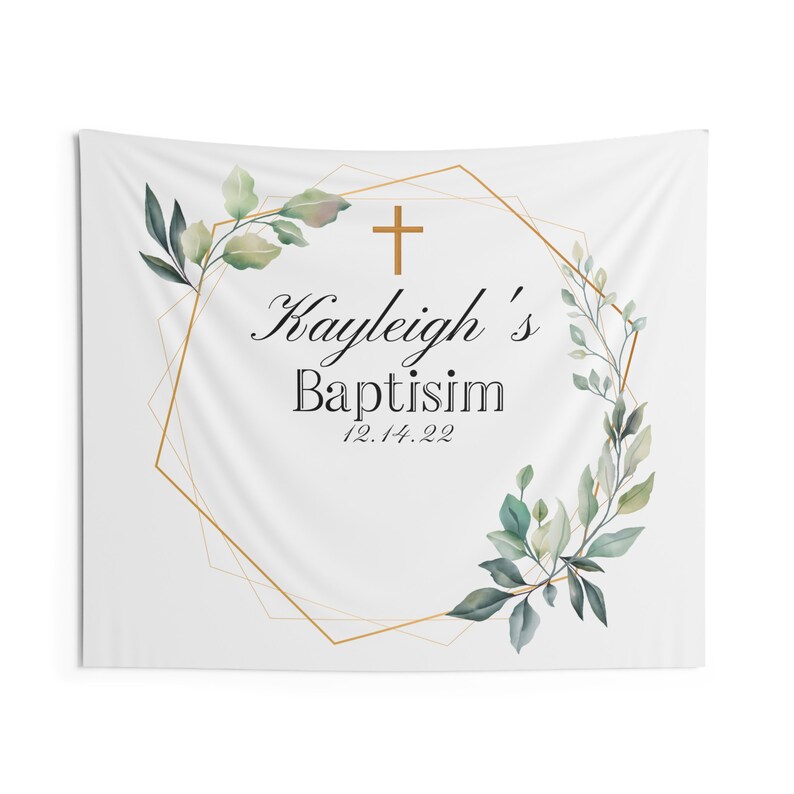Custom Baptism Backdrop, Custom Dedication Backdrop, Personalized ...