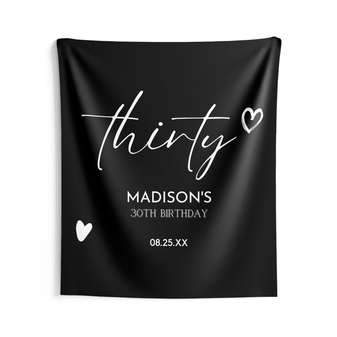 30th Birthday Backdrop, Talk Thirty to Me, 30th Birthday Decor ...