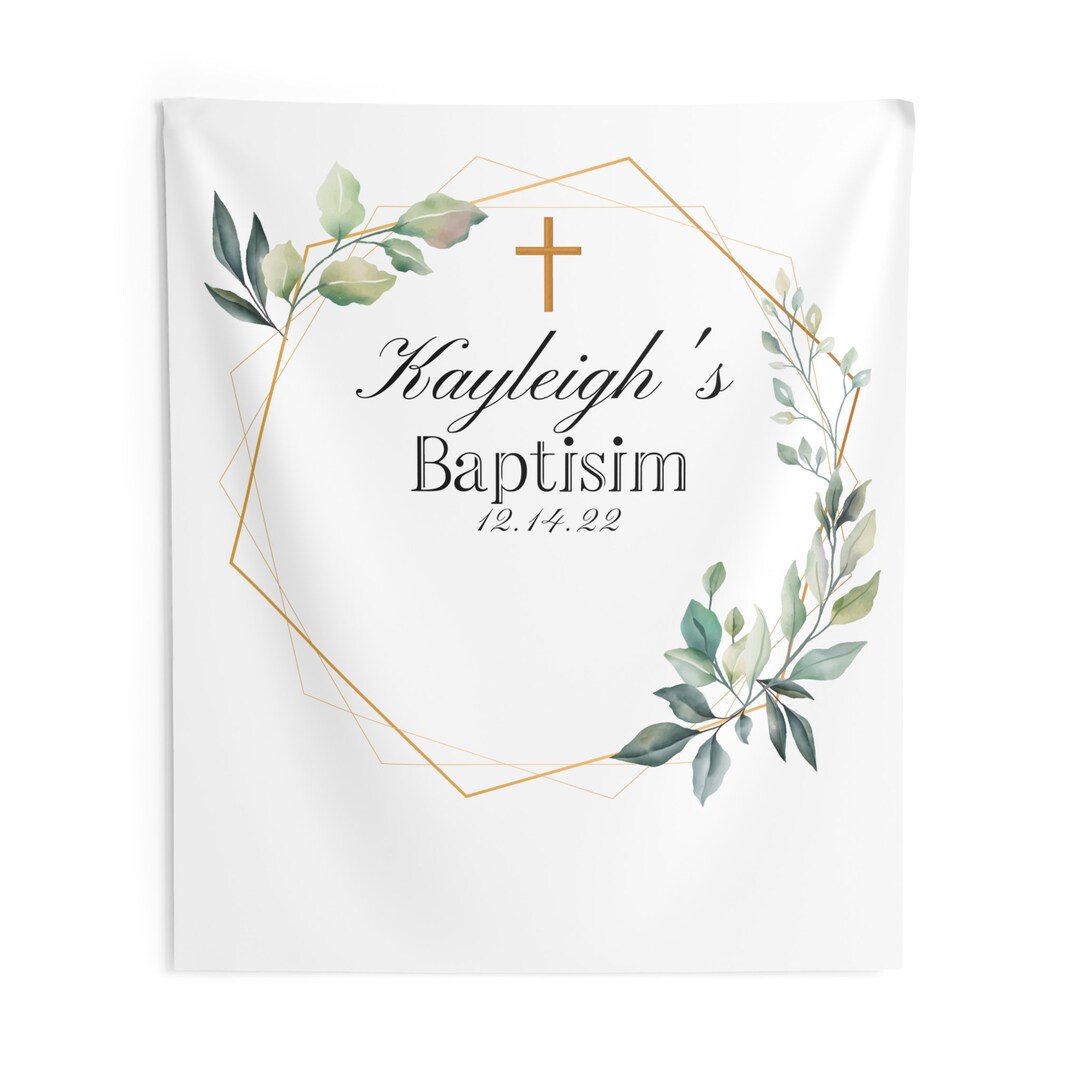 Custom Baptism Backdrop, Custom Dedication Backdrop, Personalized ...