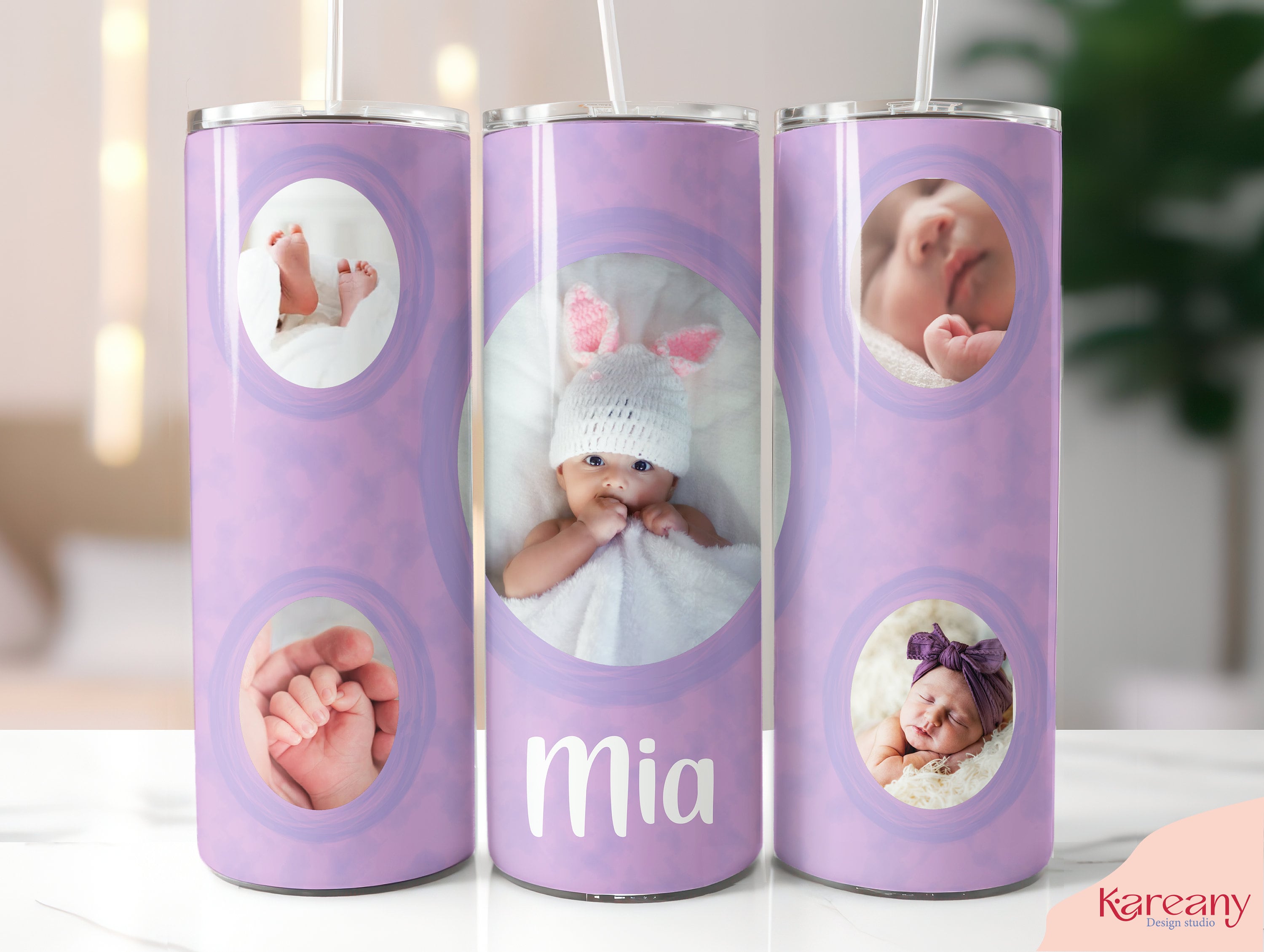 Bundle Baby Photo Template, Baby Photo Collage for Skinny Tumbler ...